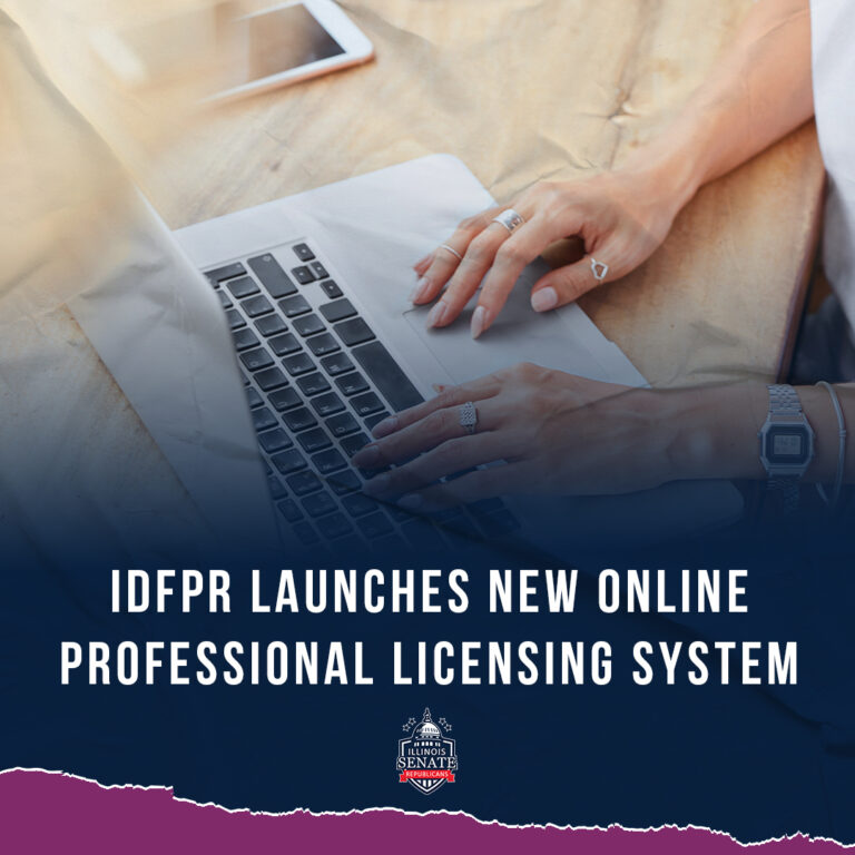IDFPR Launches New Online Professional Licensing System – IL Senate GOP