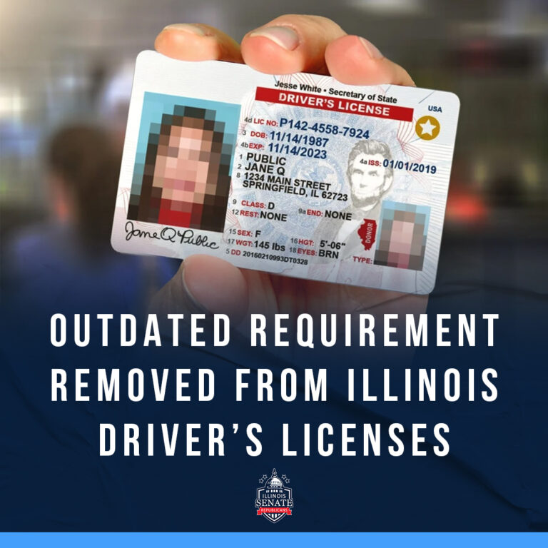 Outdated Requirement Removed from Illinois Driver’s Licenses – IL ...